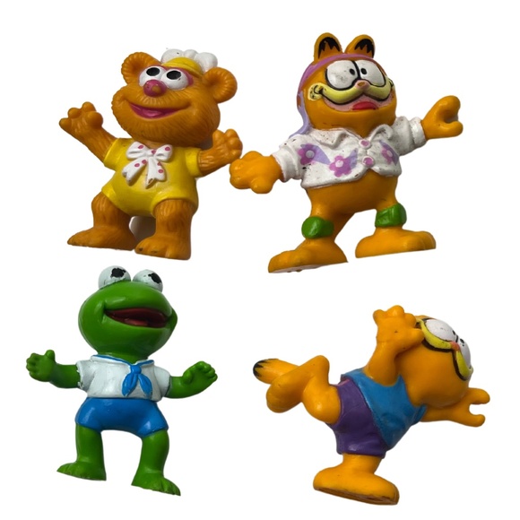 Toys | 8s Muppets Kermit Fozzie And Garfield Baby Figurines Happy Meal ...
